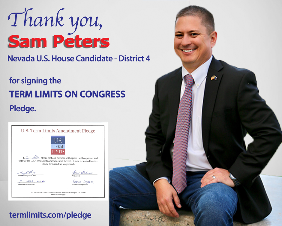 Sam Peters Pledges Support for Term Limits on Congress - U.S. Term Limits