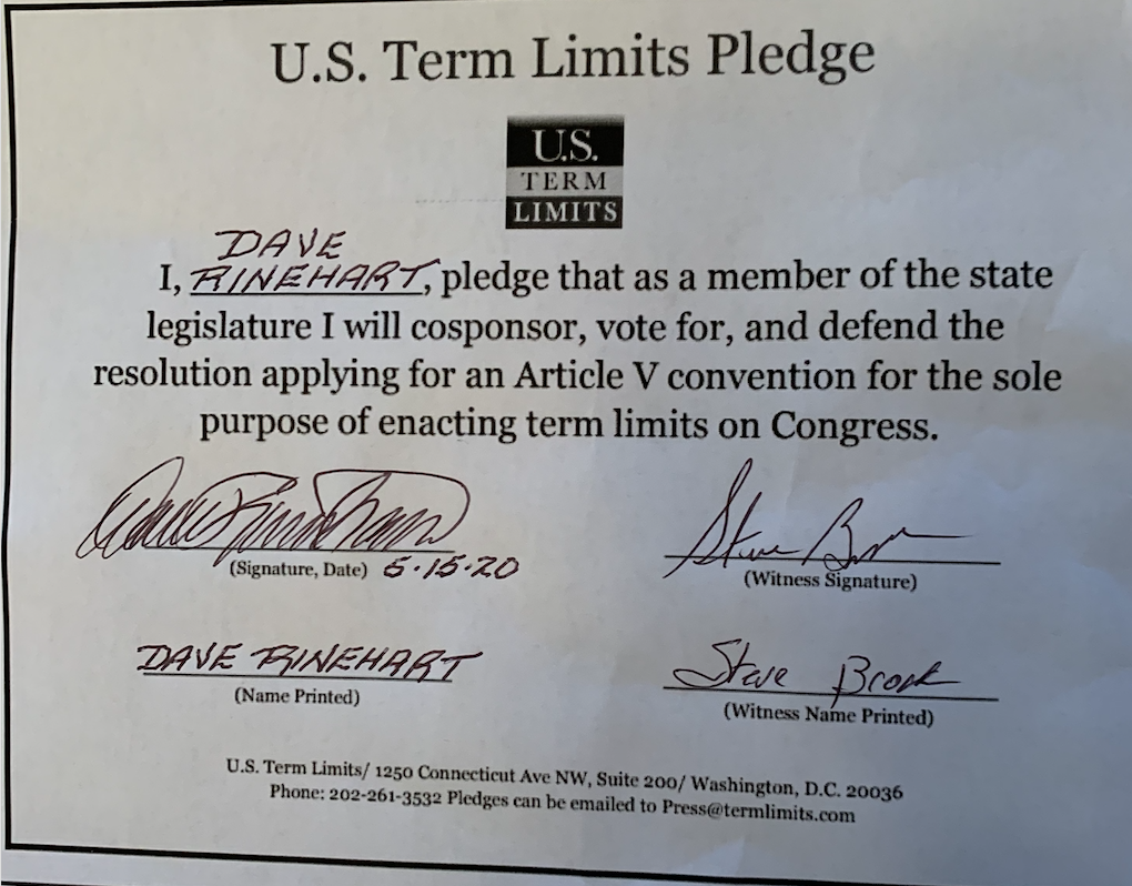 Dave Rinehart Pledges to Support Congressional Term Limits - Term Limit ...