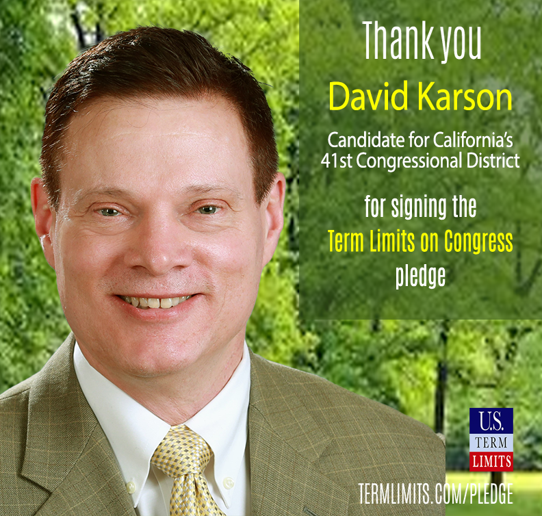 David Karson Pledges to Support Term Limits on Congress - U.S. Term Limits