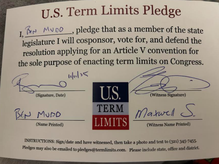 Ben Mudd Pledges to Support Congressional Term Limits - U.S. Term Limits